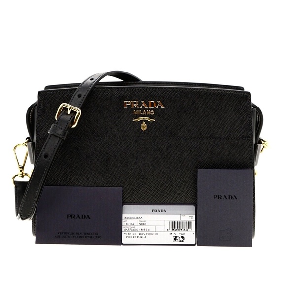 Prada | Bags | Prada Esplanade Crossbody Black Saffiano Leather Bh14 New | Poshmark